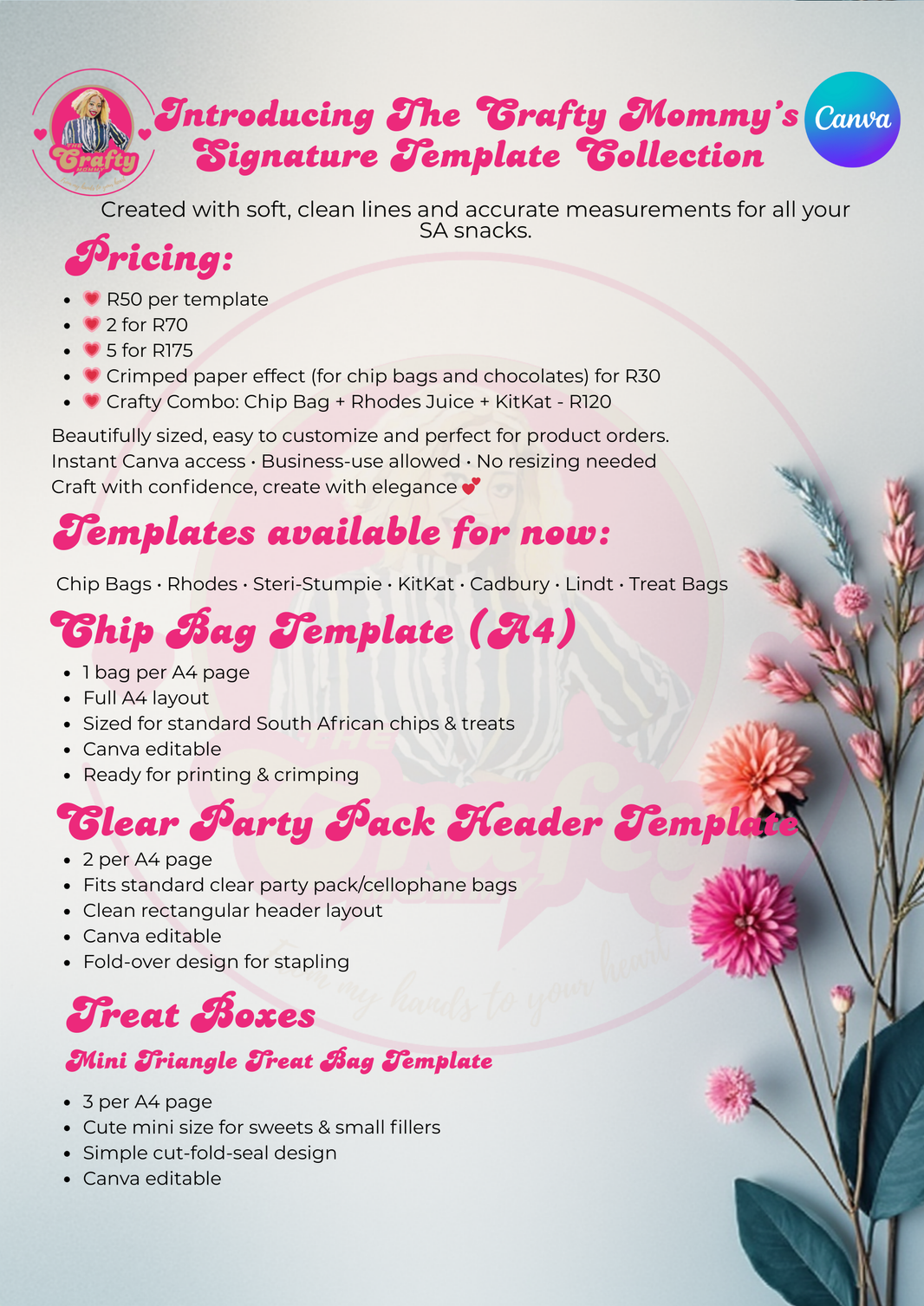 Printable Snack Templates | The Crafty Mommy